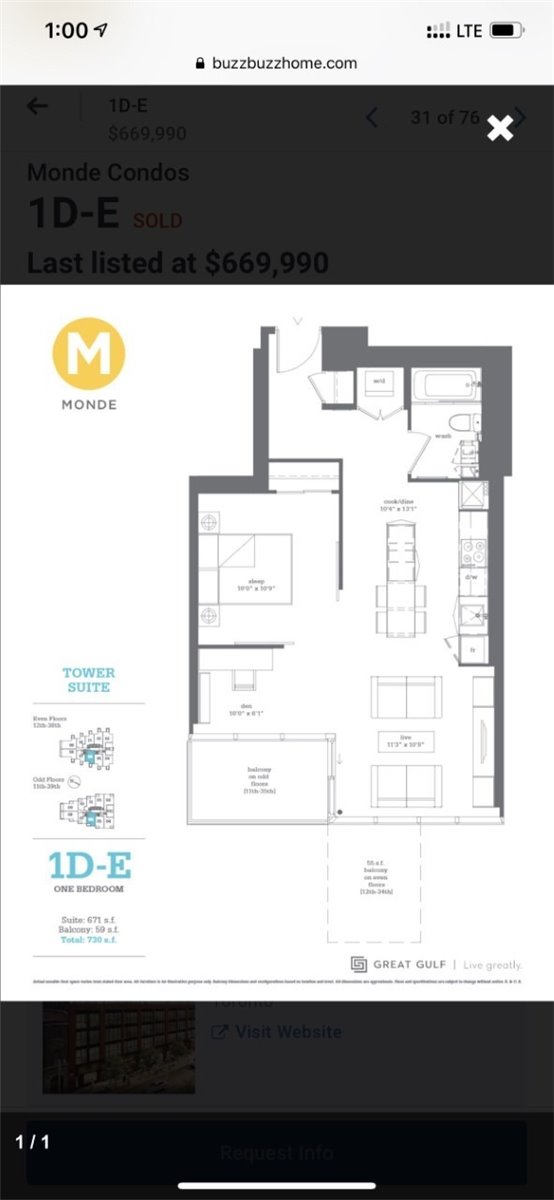 3106 - 16 Bonnycastle St, Toronto | Leased, C4921775 | Condos.ca