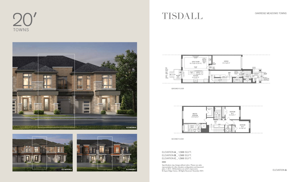 Tisdall - Elevation A, B, C, Richmond Hill | For Precon @ $1,216,990 ...