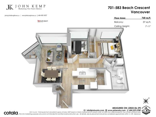 701 - 583 BEACH CRESCENT, Vancouver | Sold, R2707038 | Condos.ca